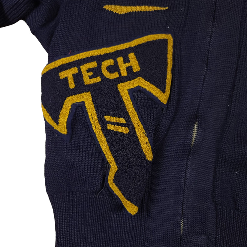Vintage 1941 Tilden Tech High School Wool Zip Varsity Jacket ...